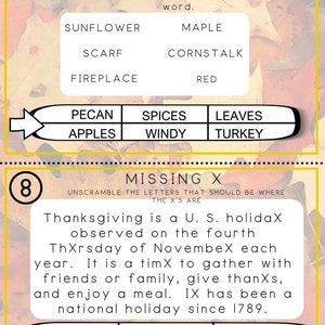 Fall Fun Escape Room Kit: Printable Kids Puzzles (PDF Download) - Etsy