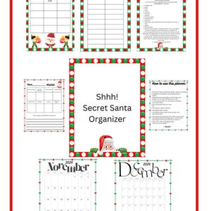 The Complete Secret Santa Organizer, Printable, Instant Download - Etsy