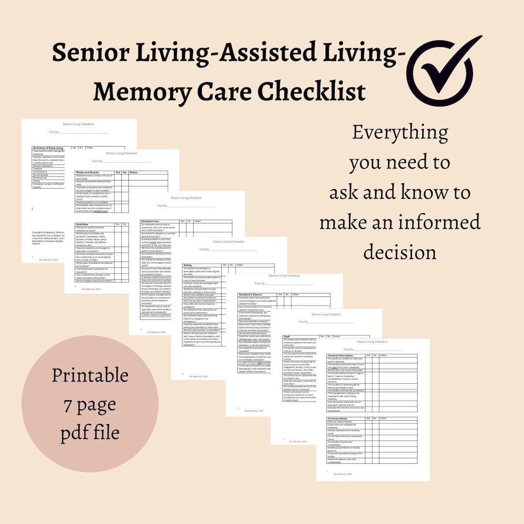 Assisted Living Checklist, Senior Community Guide, Questions to Ask ...