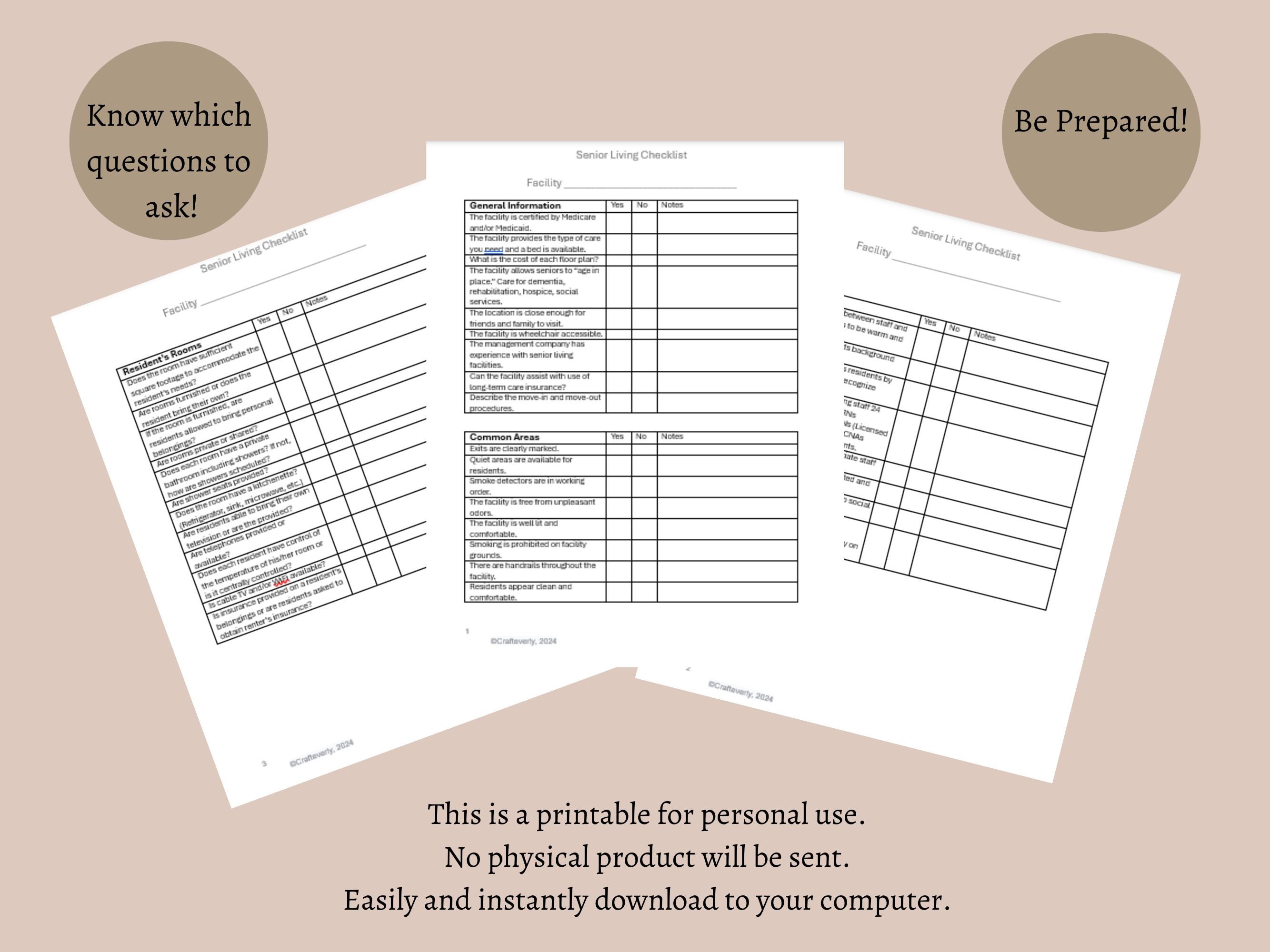 Assisted Living Checklist, Senior Community Guide, Questions to Ask ...