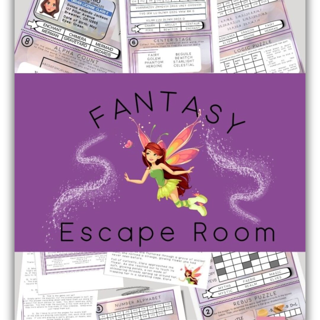 Escape Room for Kids, Printable DIY Party Game, Fantasy Themed Escape ...