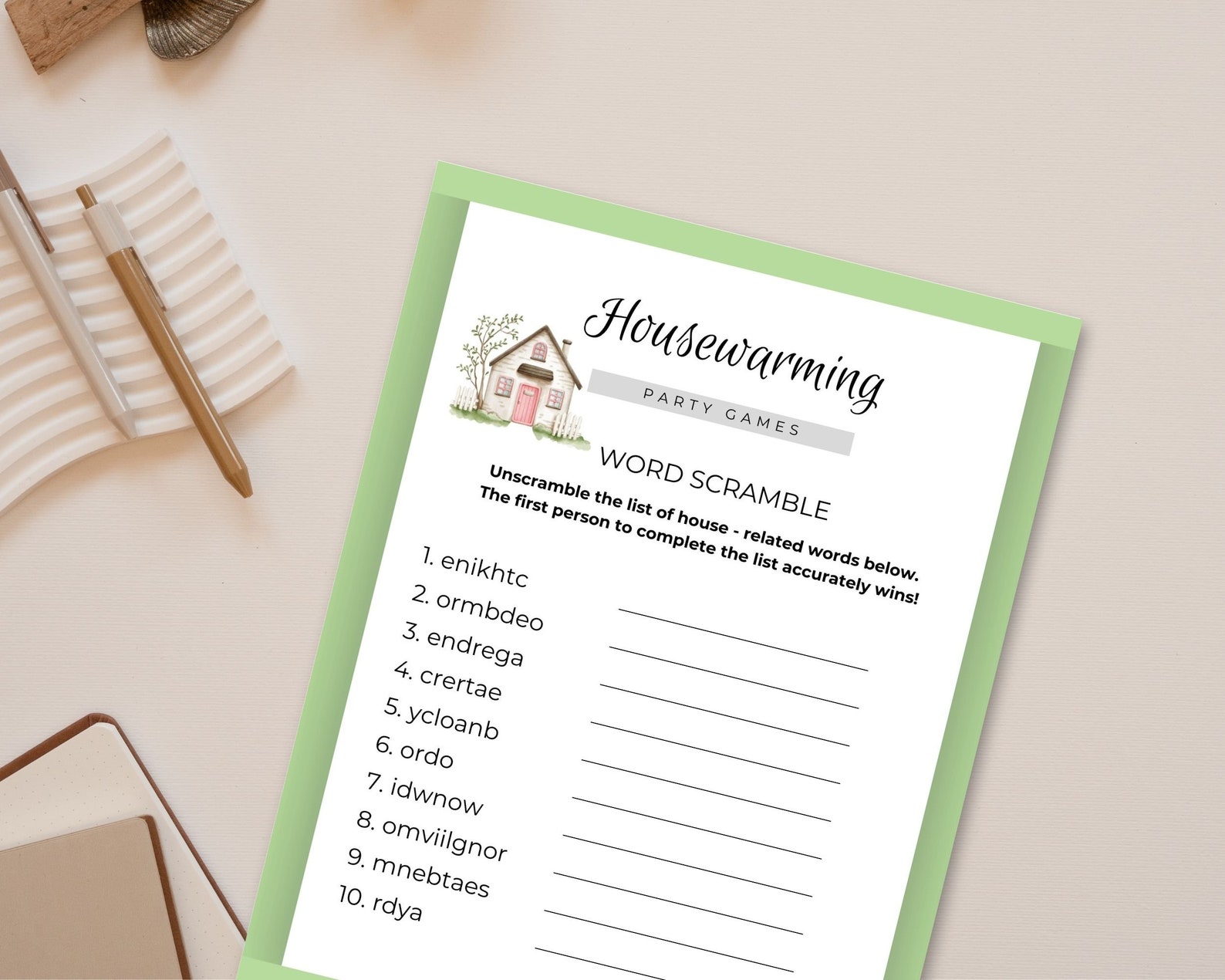 Printable Housewarming Party Games Bundle, New Home Party, Game Night ...