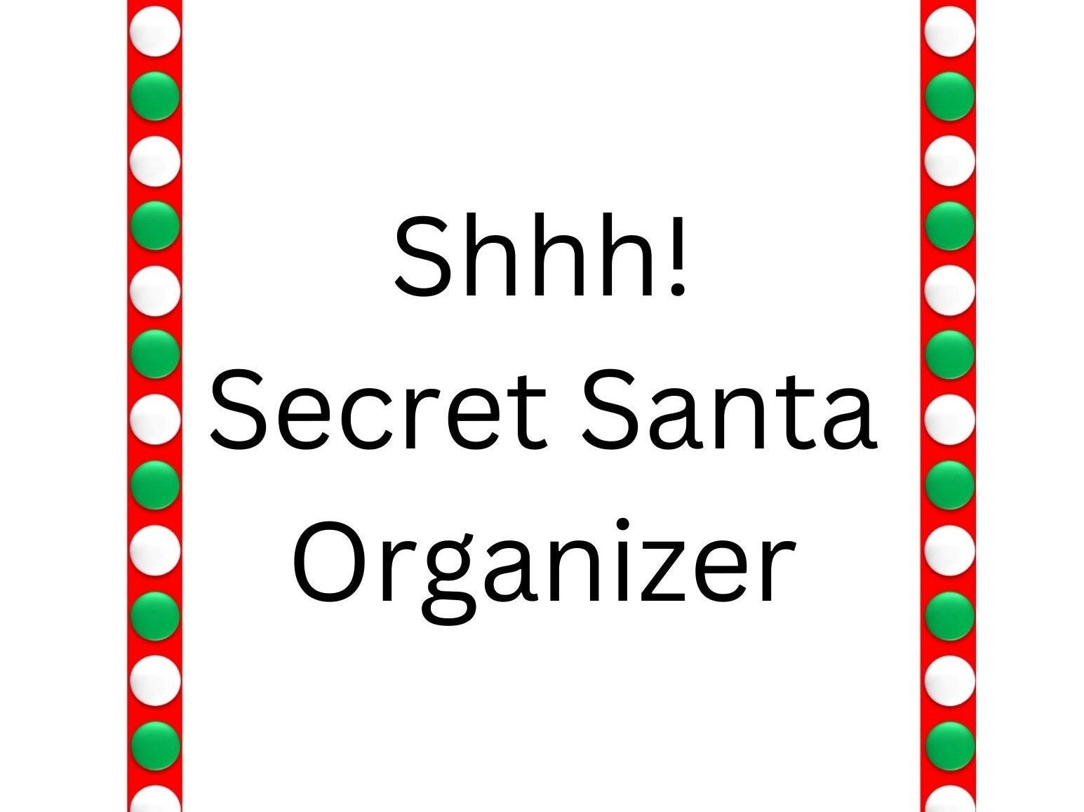 The Complete Secret Santa Organizer Printable Instant - Etsy