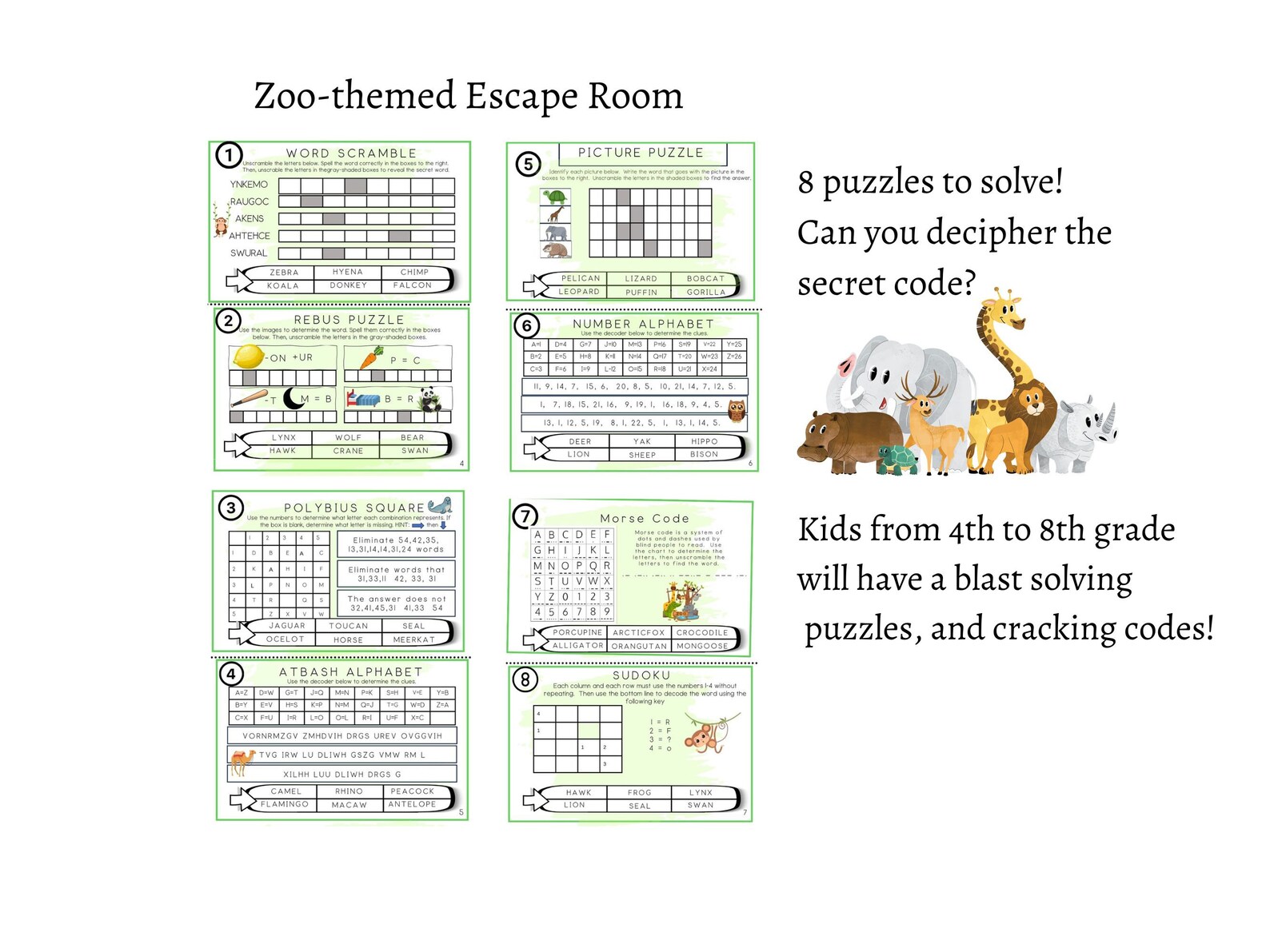 Printable Escape Room for Kids, Printable Party Game, Birthday Party ...