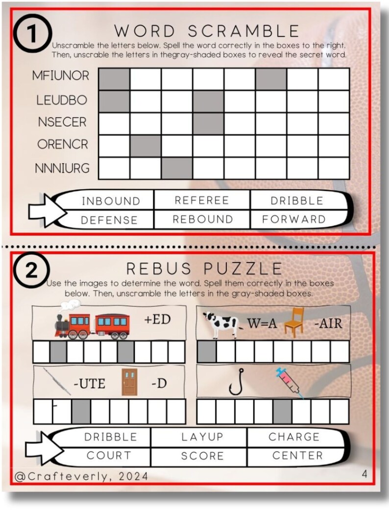 Basketball Escape Room Kit: Printable DIY Game (ages 8-12) - Etsy UK