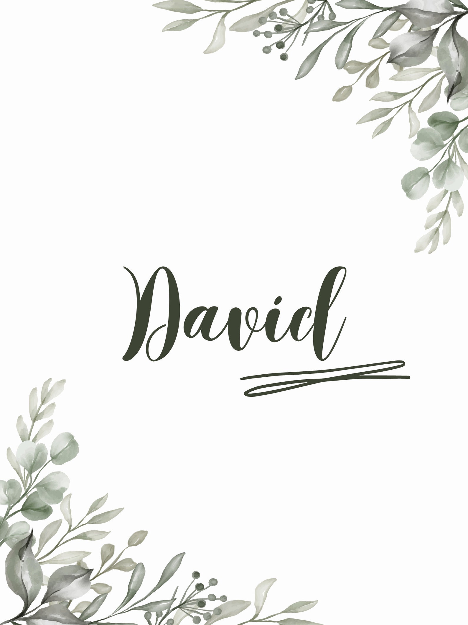 Personalized Name Sign: Black and White Minimalist Decor (digital ...
