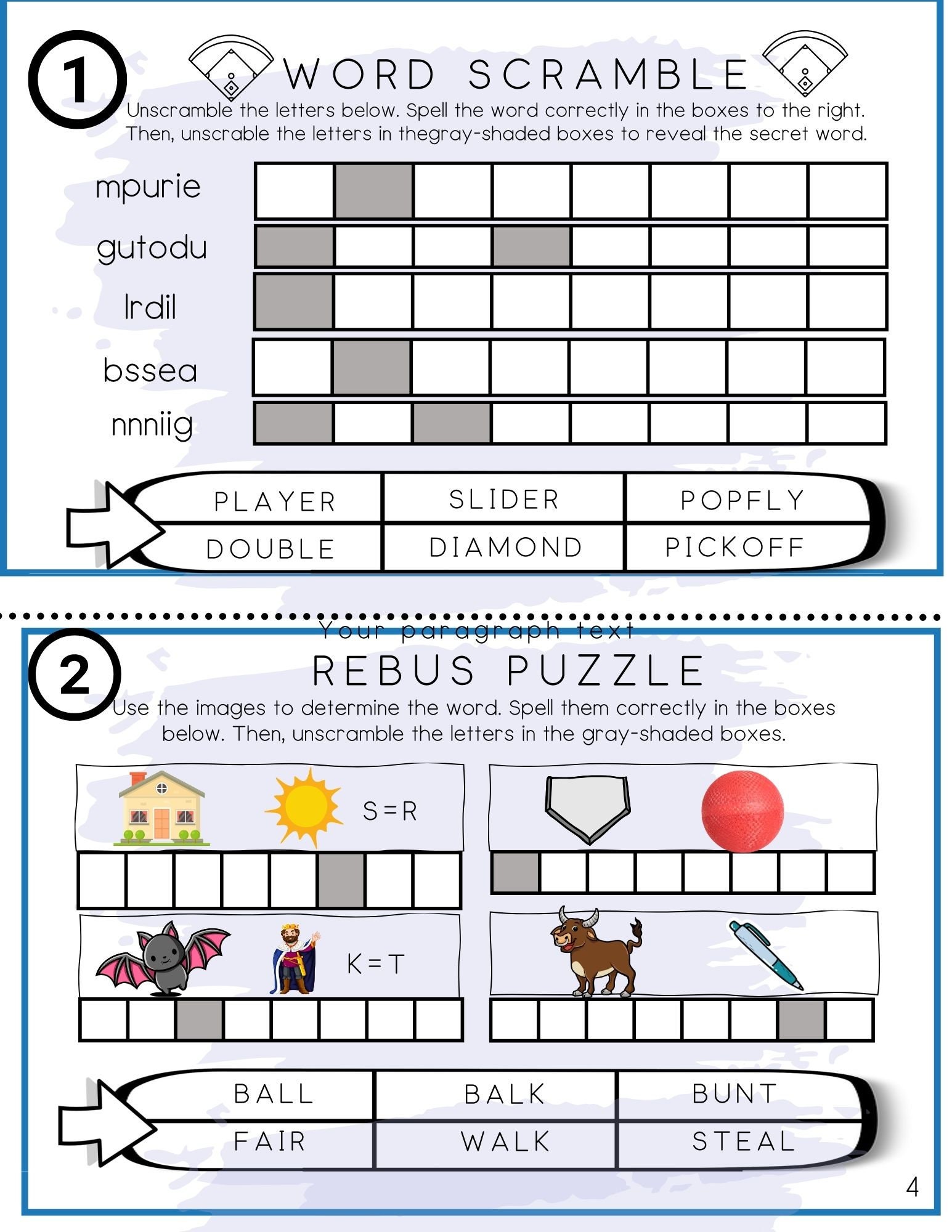 Baseball Escape Room Kit: Printable DIY Kids Party Game (PDF) - Etsy