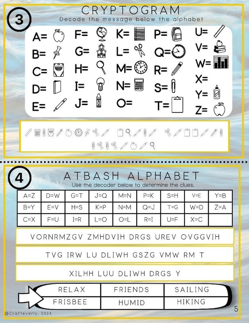 Summer Fun Escape Room Kit: DIY Printable Puzzle Game (digital Product ...