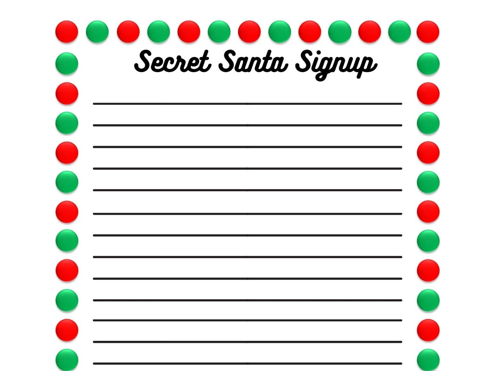 The Complete Secret Santa Organizer Printable Instant - Etsy