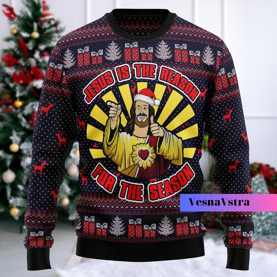 Jesus Sweater, Christian Christmas Sweater, Christmas Jesus Nativity ...