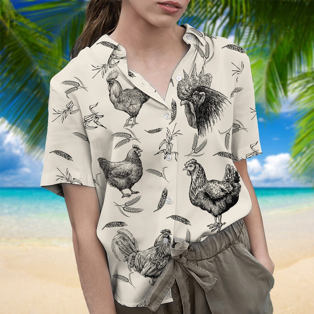 Chicken Shirt, Rooster Shirt, Rooster Shirt For Men, Rooster Button ...
