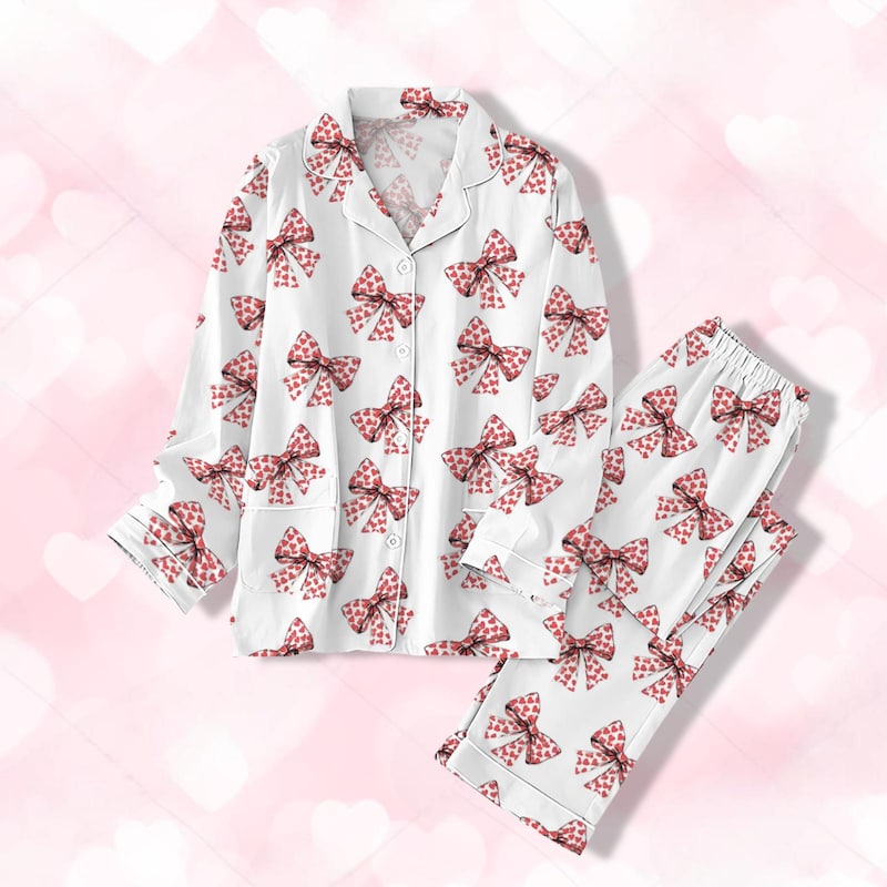 Bow Pajama Set - Etsy