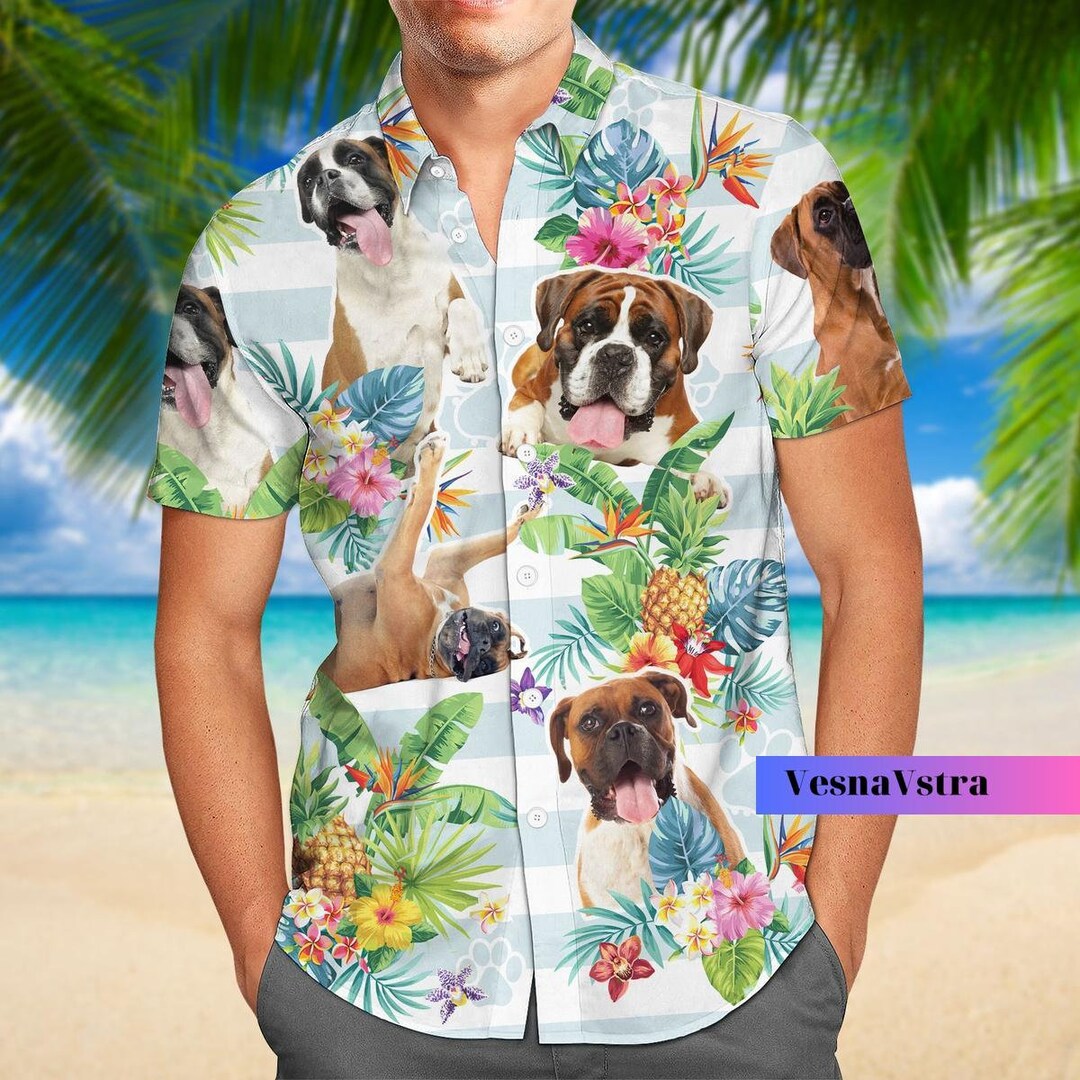 Boxer Shirt Boxer Hawaiian Shirt Boxer Mom Shirt Boxer - Etsy