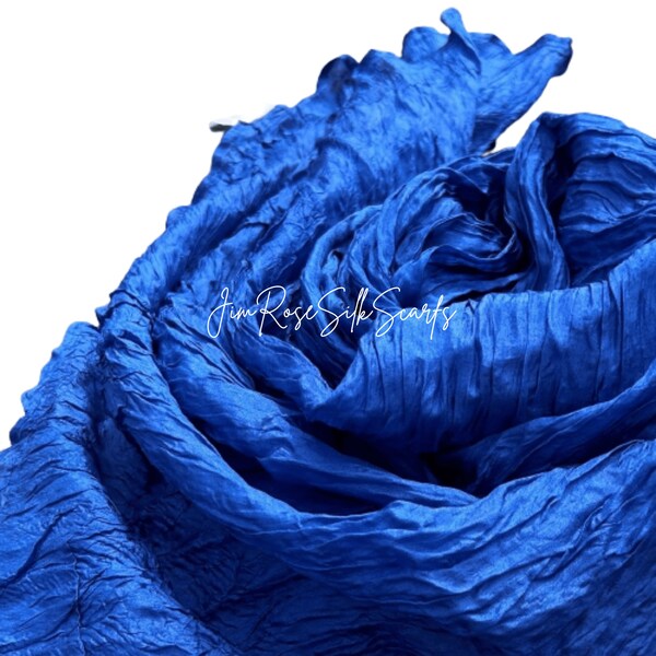 Cobalt Blue Scarf - Etsy