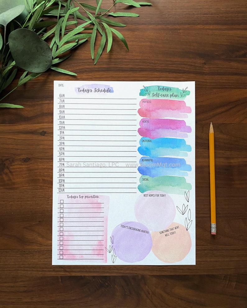 Self-care Planner Printable Weekly & Daily Format - Etsy