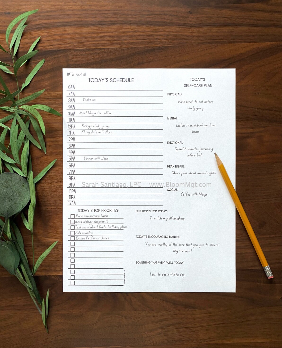 Self-care Planner Printable Weekly & Daily Format - Etsy