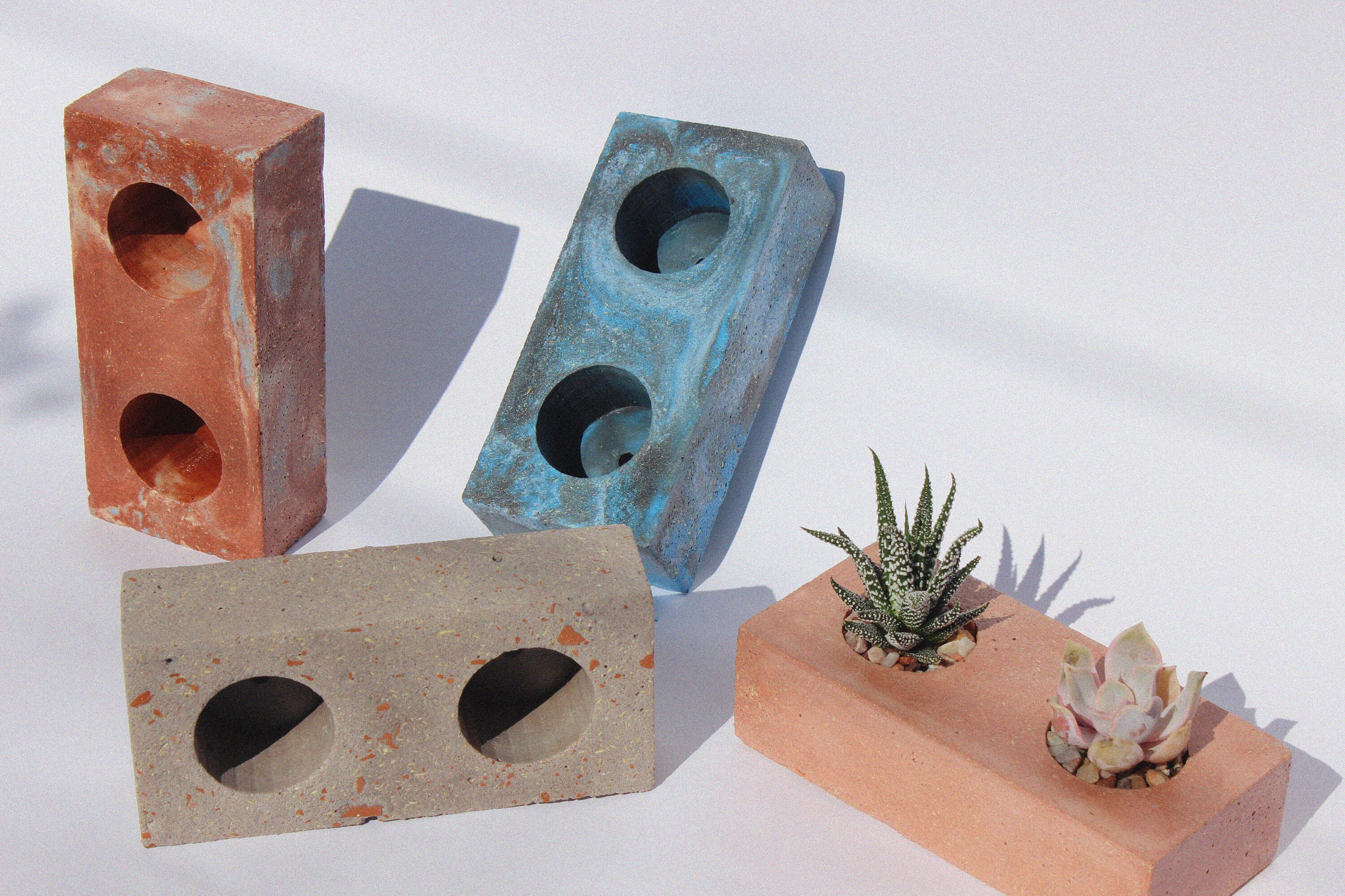 Brick Planter Concrete Planter Planter With Drainage Holes - Etsy