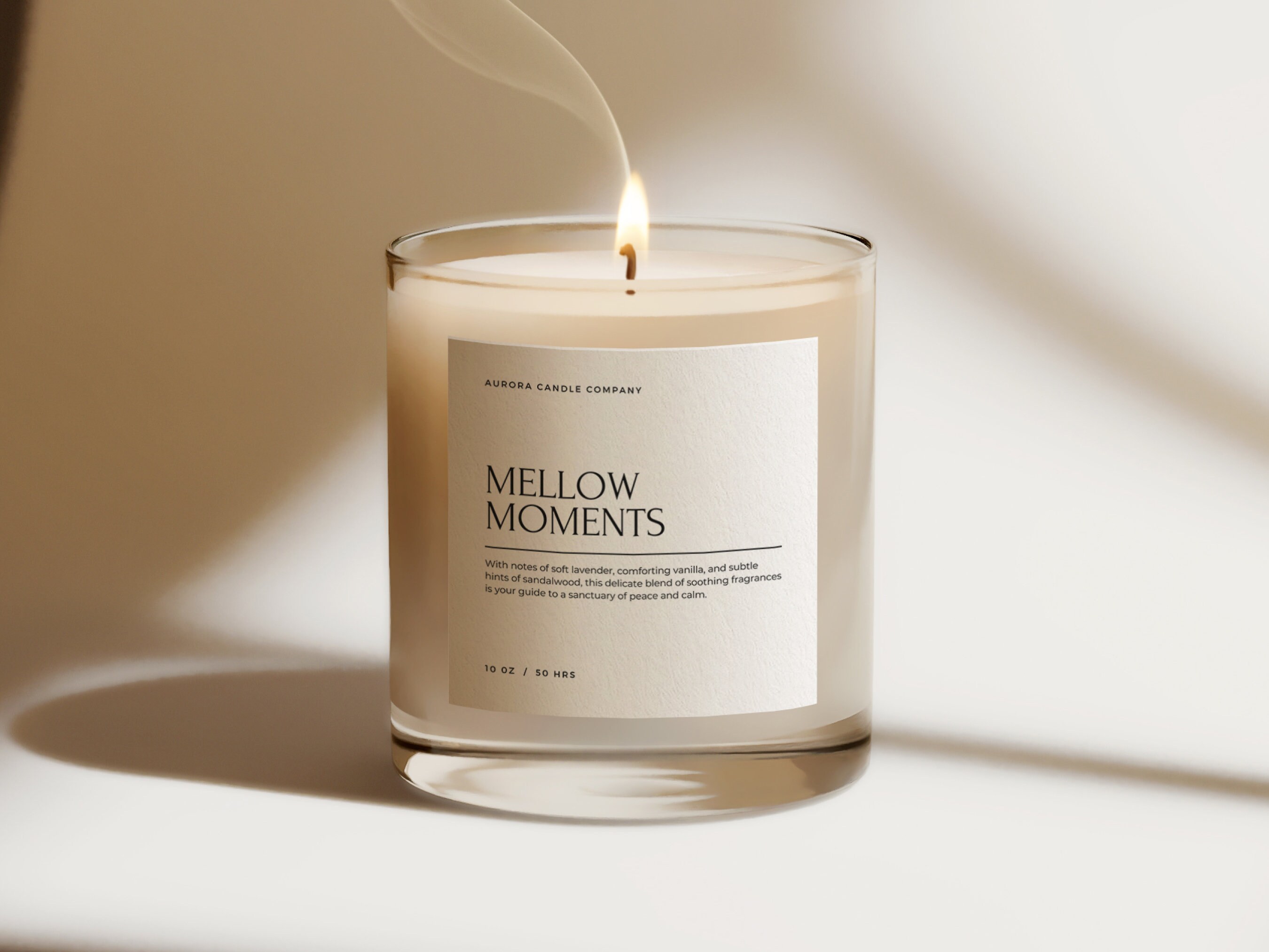 Canva Candle Label Template, Minimalist Candle Label Template, Modern ...