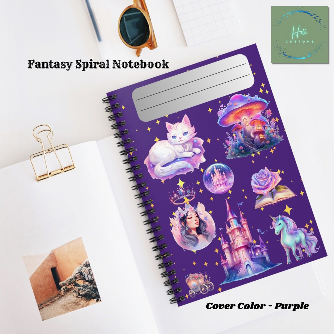 Spiral Notebook Fantasy Edition, Journal, Diary, Note Taking, Cover ...
