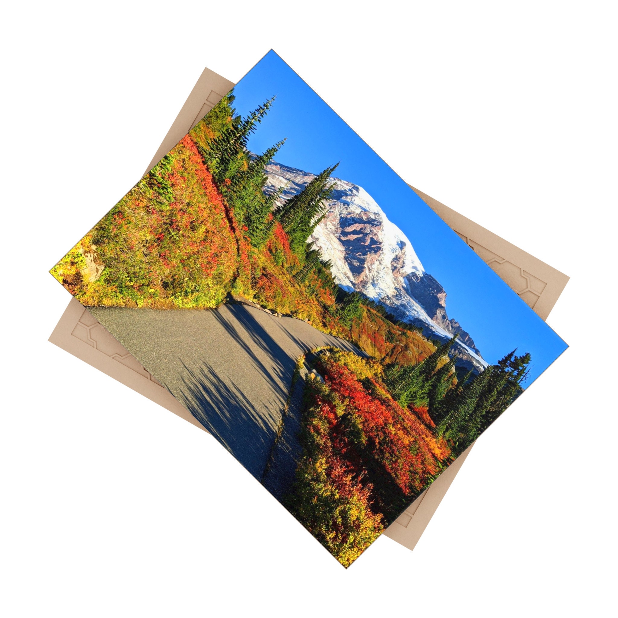 Fall Paradise Mt Rainier Ceramic Photo Tile - Etsy