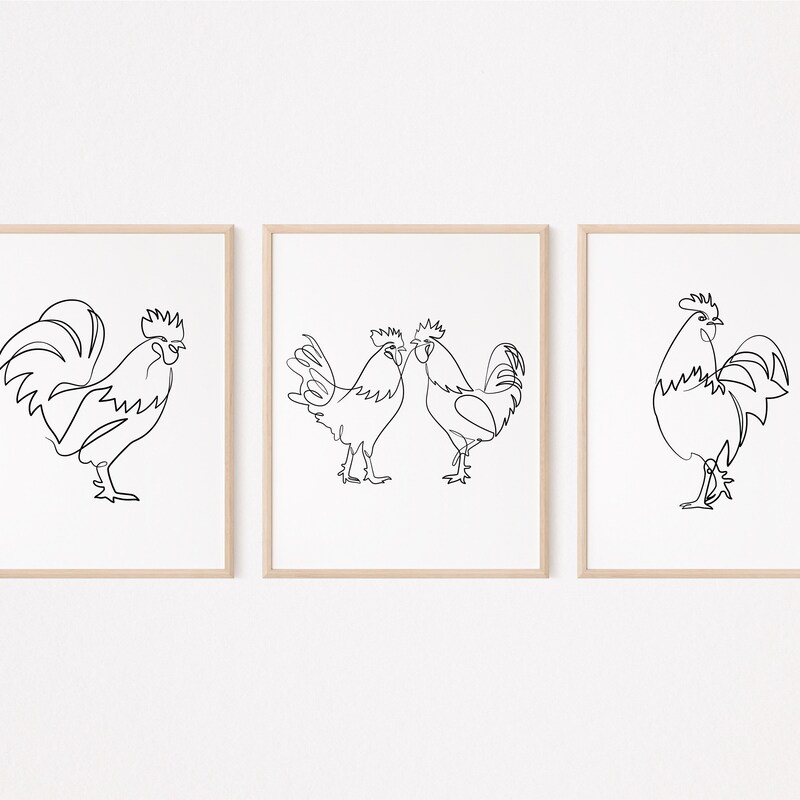 Chicken Drawing - Etsy