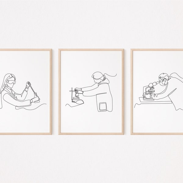 Biology Line Art - Etsy