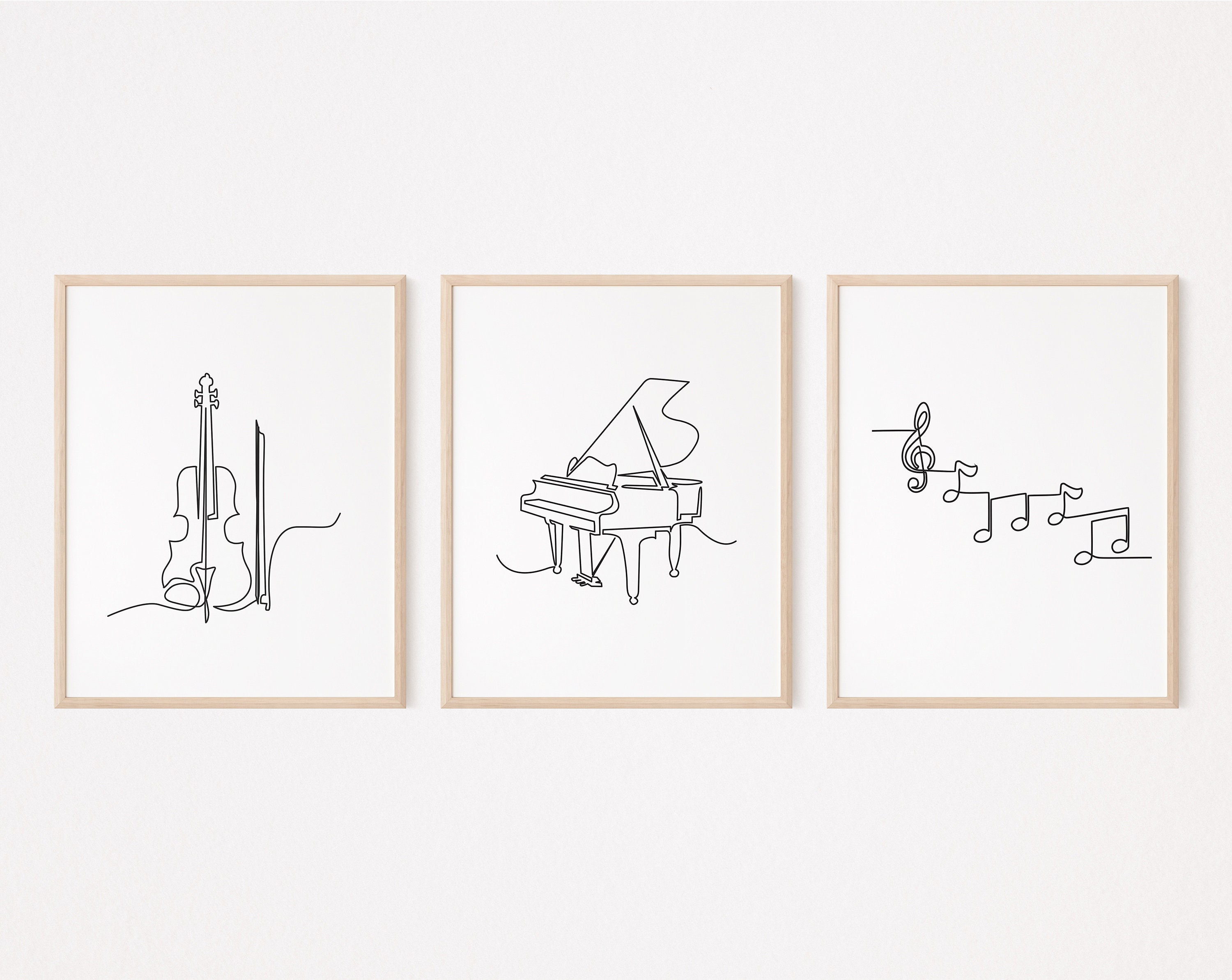 Piano Violin Poster/music Room Wall Art/cello Wall Decor/violinist Gift ...