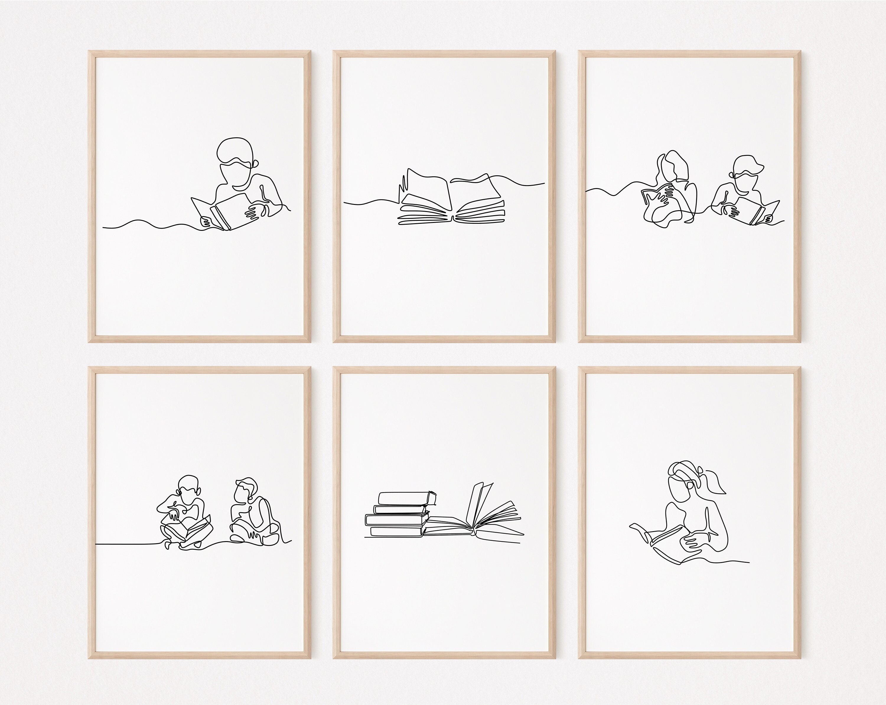 6 Reading Posters/library Wall Art/classroom Decor/reading - Etsy