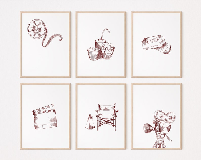 14 Film Class Posters/home Theatre Wall Decor/movie Room Wall Art/mini ...