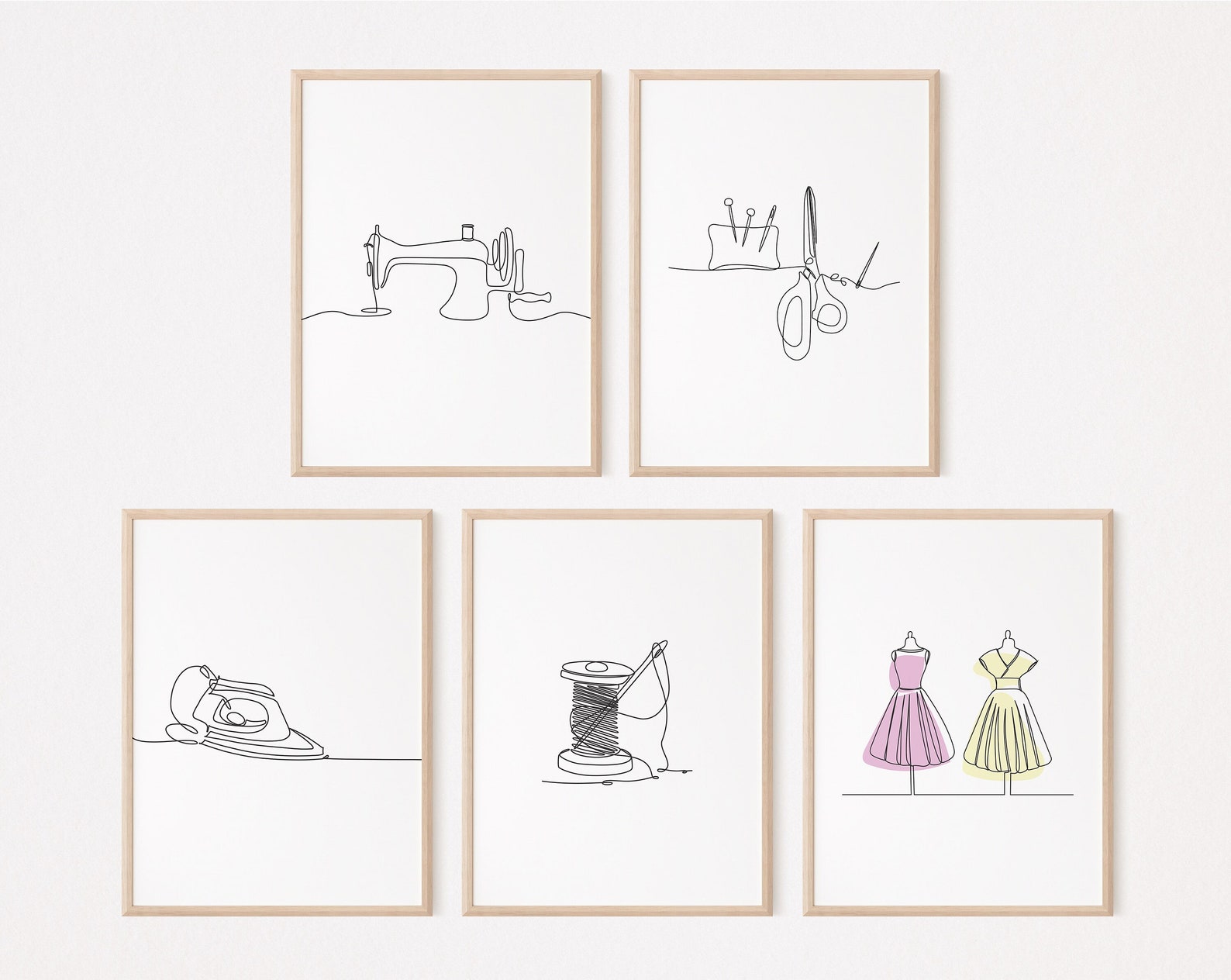5 Sewing Posters/seamstress Wall Art/wall Decor/craft Room - Etsy