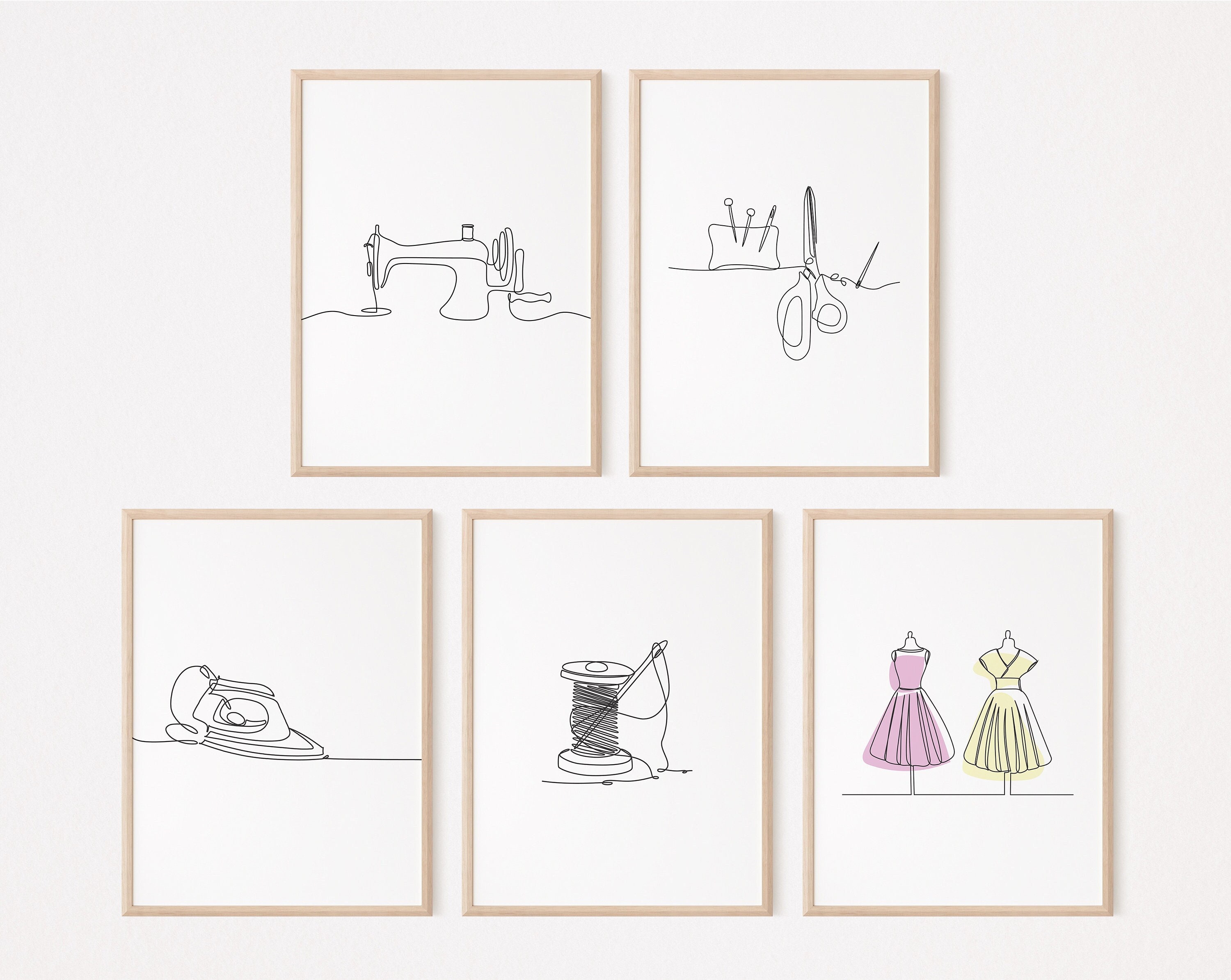 5 Sewing Posters/seamstress Wall Art/wall Decor/craft Room - Etsy