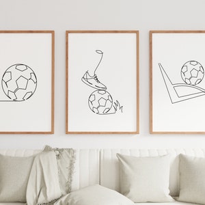 3 Soccer Wall Art/football Posters/sports Wall Decor/printable/print ...