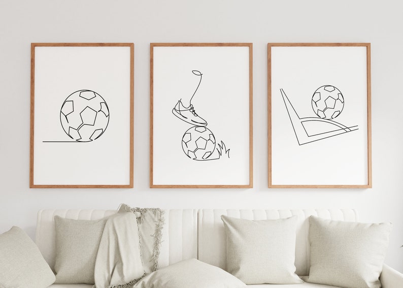 3 Soccer Wall Art/football Posters/sports Wall Decor/printable/print ...