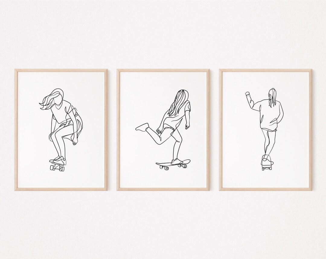 3 Skateboarding Wall Art/skateboard Posters/sports Wall Decor/printable ...