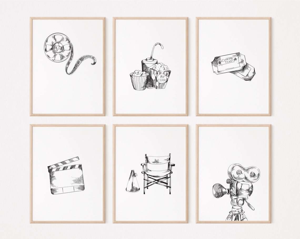 14 Film Class Posters/home Theatre Wall Decor/movie Room Wall Art/mini ...