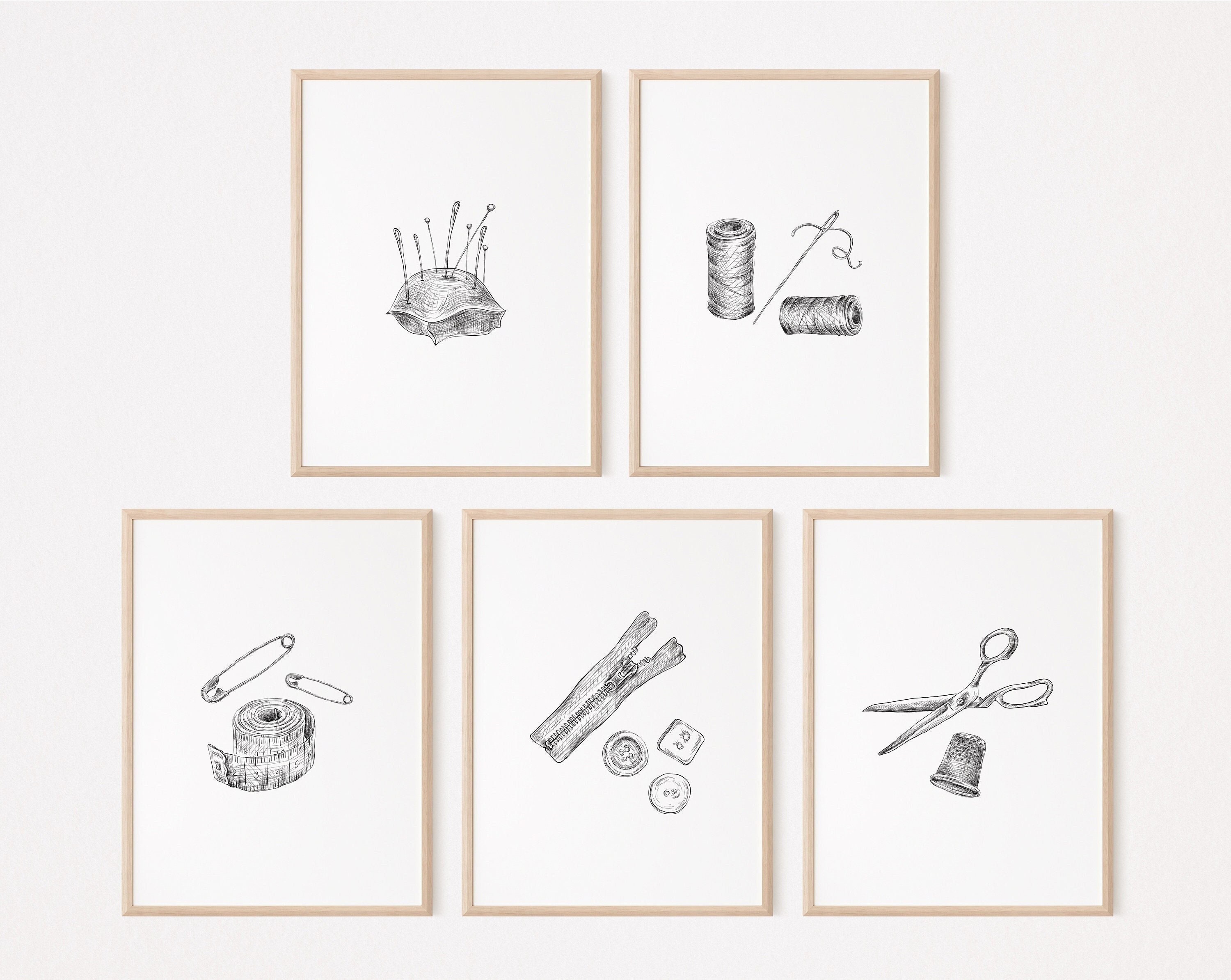 5 Sewing Poster/seamstress Wall Art/wall Decor/sewing Room Decor/craft ...