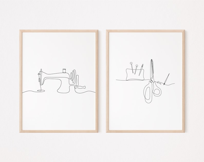 5 Sewing Posters/seamstress Wall Art/wall Decor/craft Room - Etsy