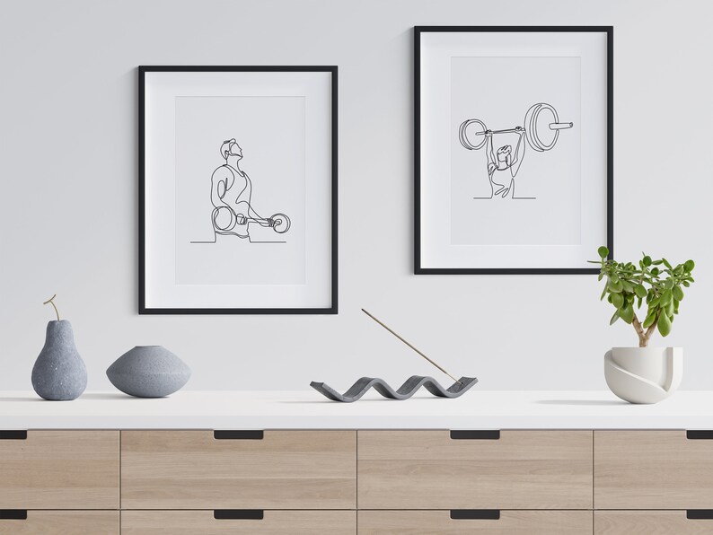 3 Weight Lifting Wall Art/workout Posters/gym Room Wall Decor/fitness ...