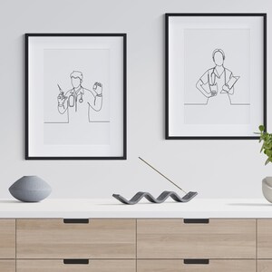 3 Clinic Posters/male Doctor Wall Art/medical School Wall Decor/health ...