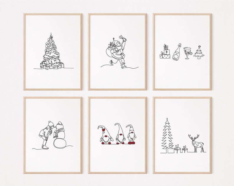 6 Christmas Posters/printable/santa Claus Print/wall Art/classroom ...