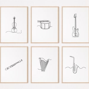 16 Musical Instrument Posters/music School Classroom/orchestra/musical ...