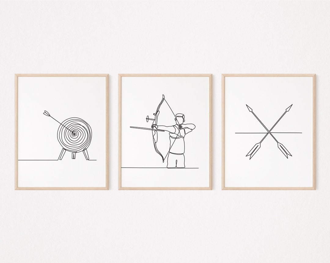 3 Archery Poster Print/archer Wall Art Printable/bowman Gift/sports ...
