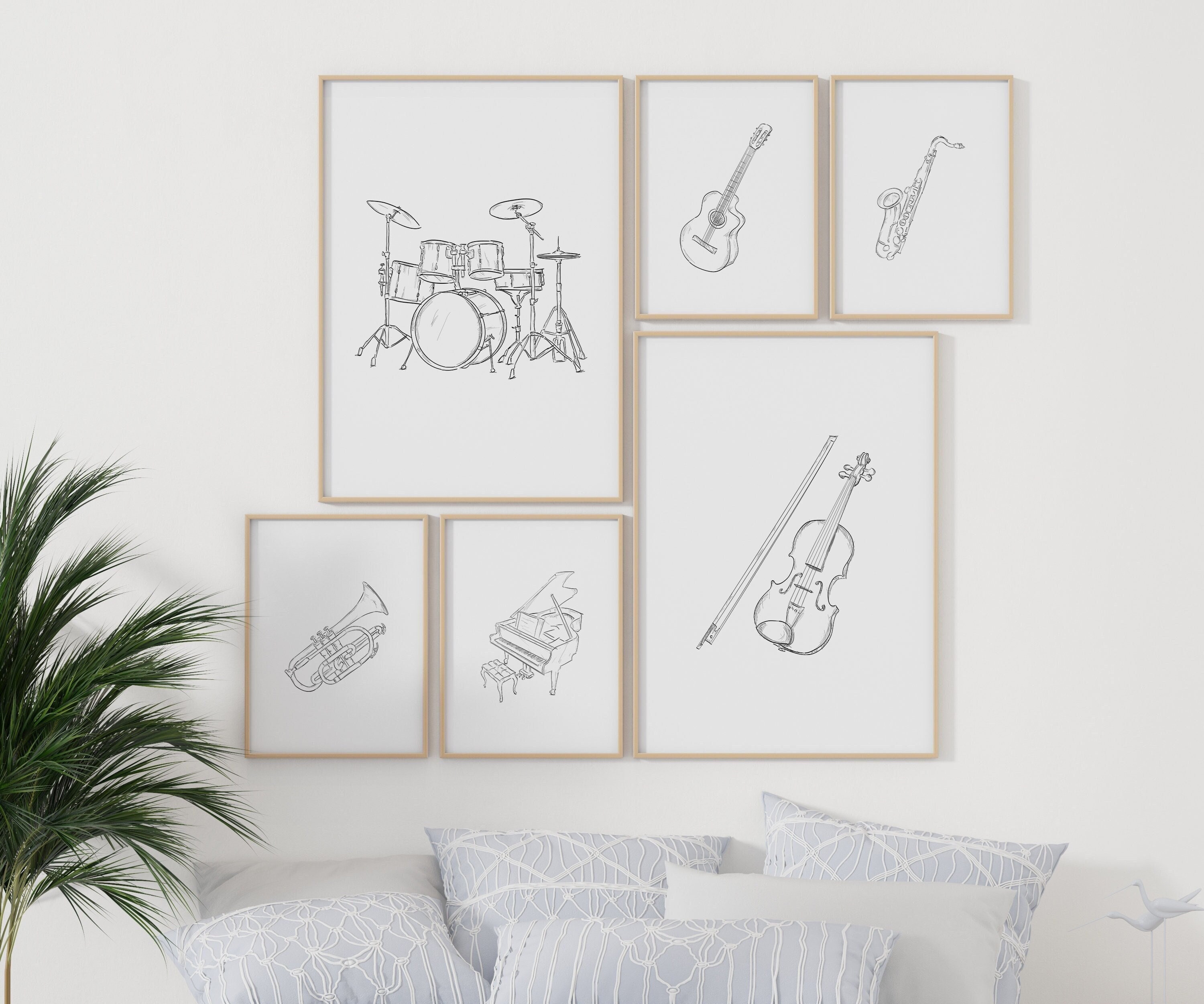 6 Musical Instrument Posters/music School - Etsy