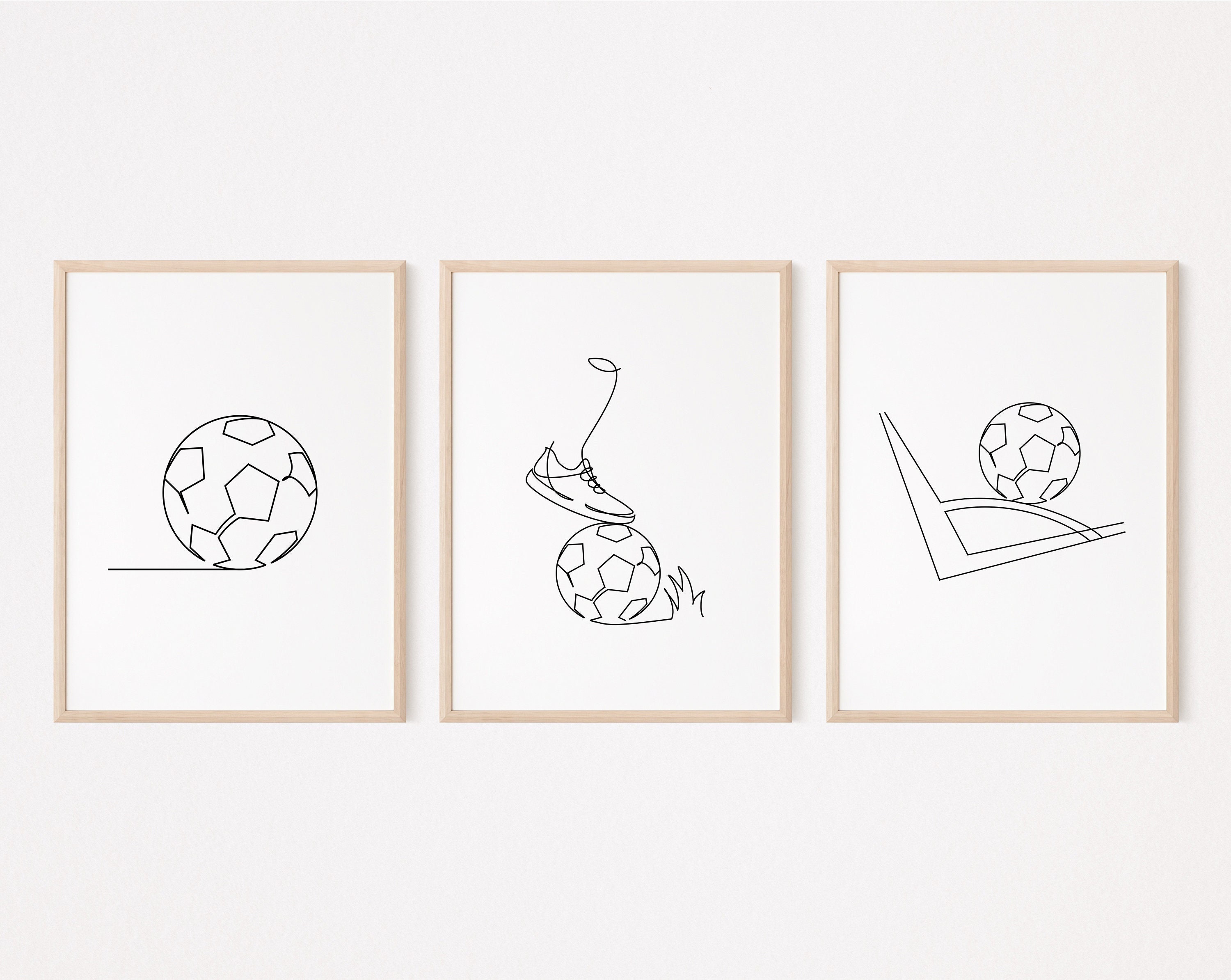 3 Soccer Wall Art/football Posters/sports Wall Decor/printable/print ...