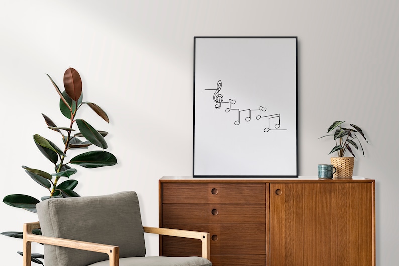 Music Notes Poster/musical Notes Wall Art/music Lover Printable ...