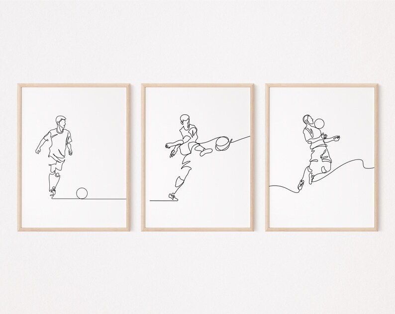 3 Soccer Wall Art/football Posters/sports Wall Decor/printable/print ...
