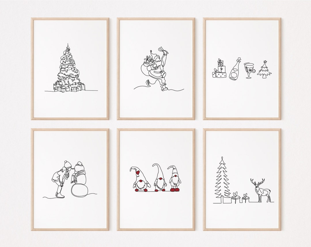 6 Christmas Posters/printable/santa Claus Print/wall - Etsy