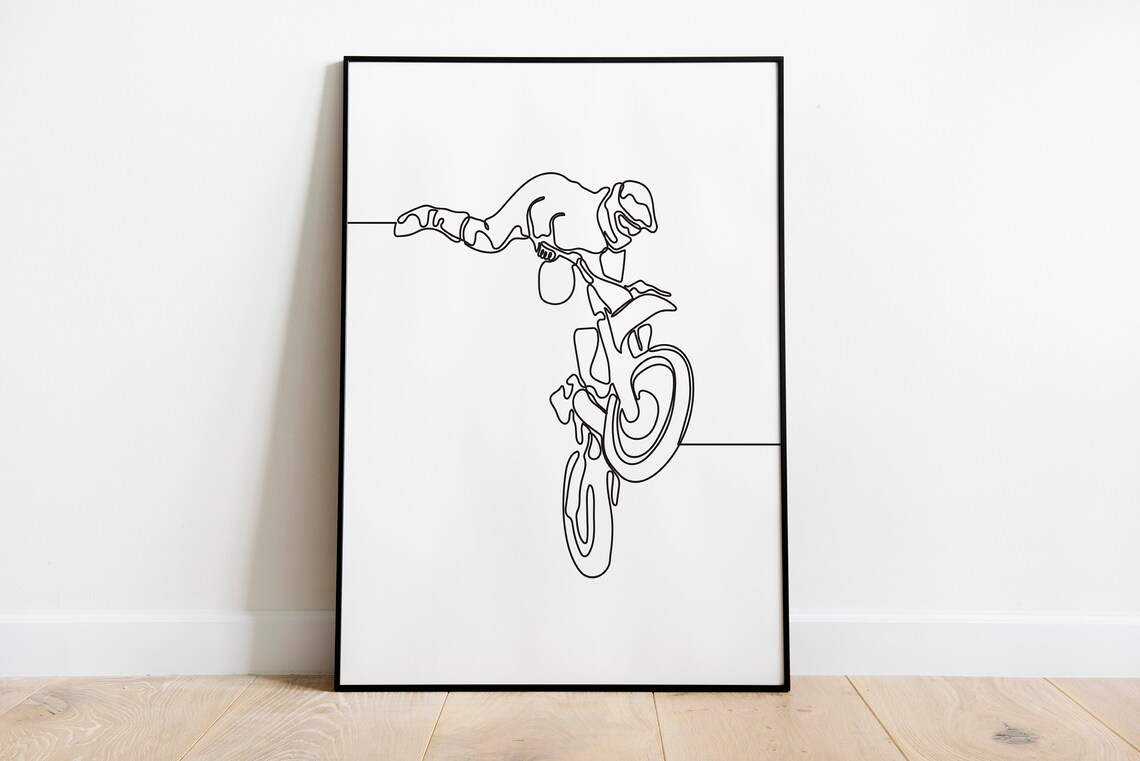 3 Motocross Wall Art/motorcycle Racing Poster Set/motor Sports Print ...
