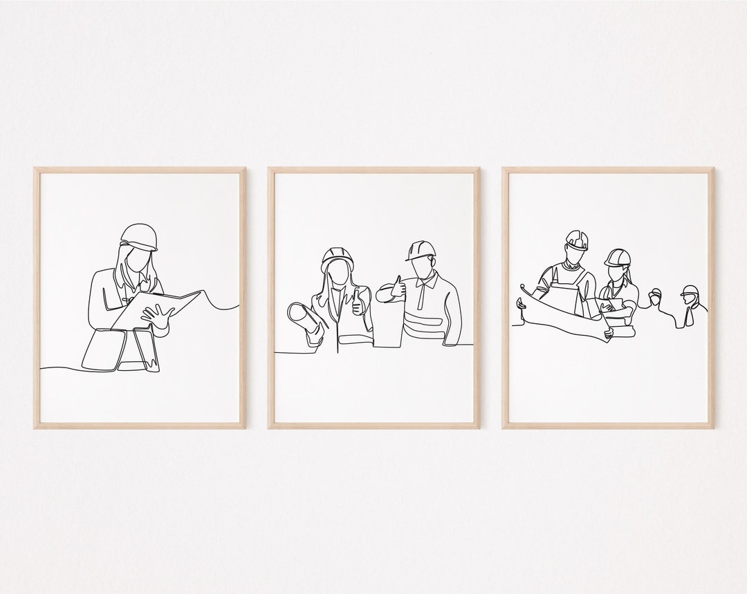 3 Engineer Wall Art/architect Poster/office Wall Decor/printable ...