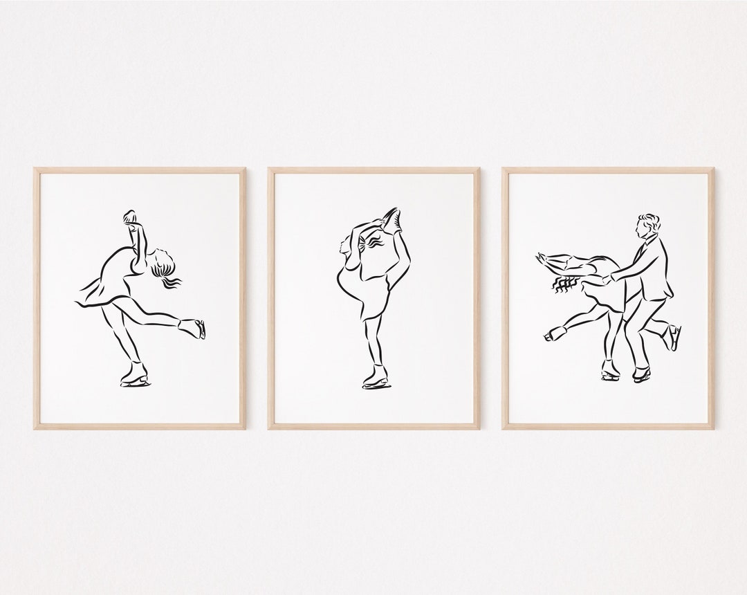 3 Ice Dance Wall Art Print/figure Skating Poster/ice Dancing/skater ...